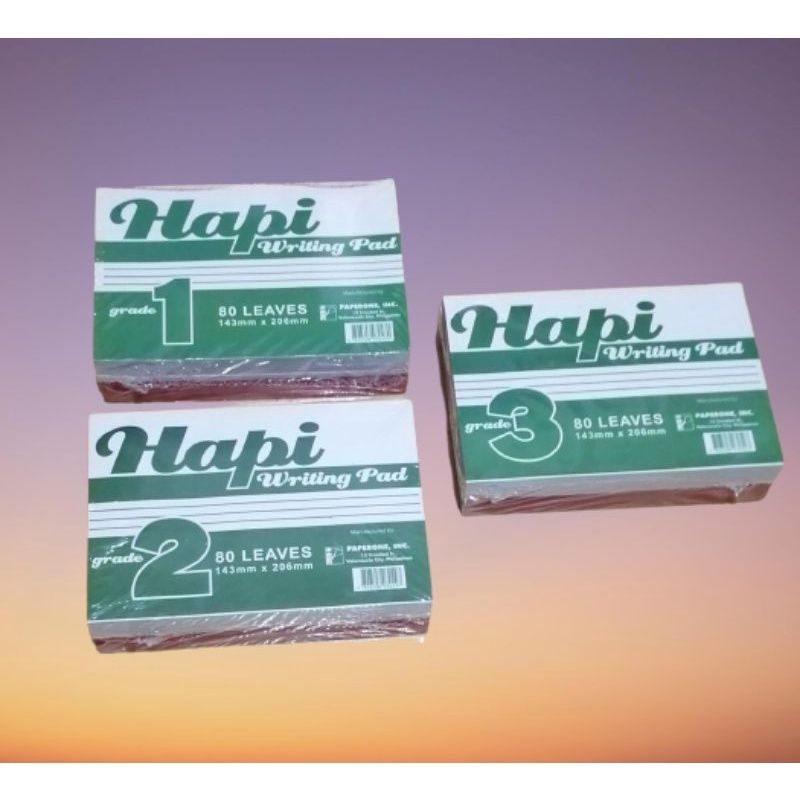 Hapi Writing Pad For Grade 1 2 3. sold per pad | Shopee Philippines