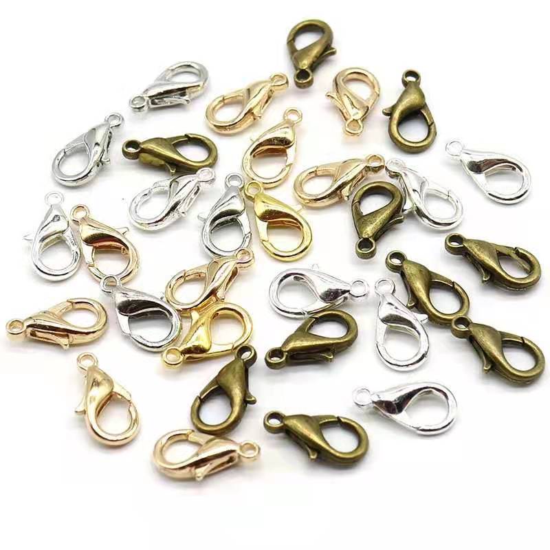 50Pcs Mini Pack 10/12/14mm Lobster Clasps Hooks For Necklace Bracelet ...