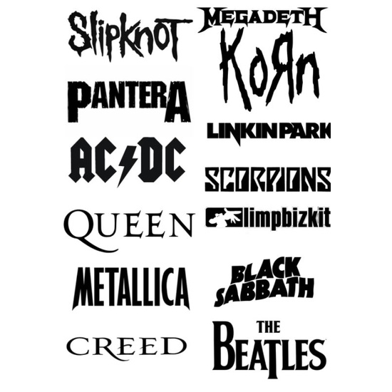 Rock band cut out vinyl sticker high quality waterproof | Shopee ...