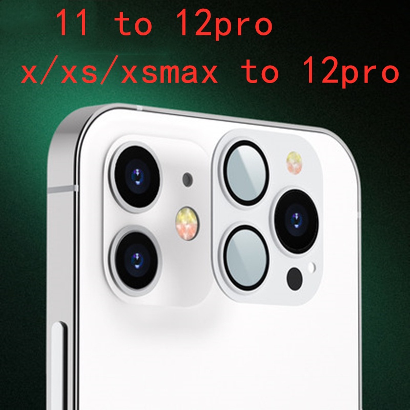 For Iphone X Xs Xr Xsmax 11 12 Lens To 12pro 3 Cameras Protective Frame ...