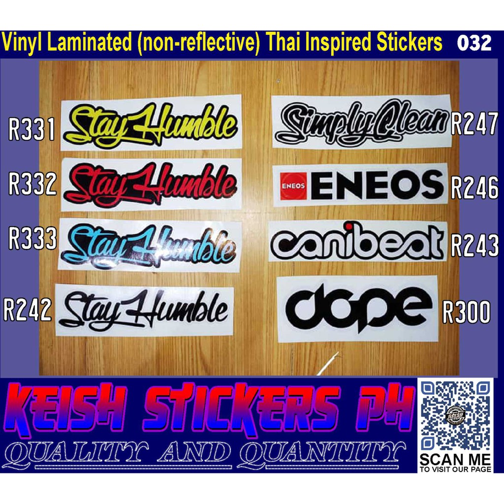 Vinyl Laminated Stickers 032 | Shopee Philippines