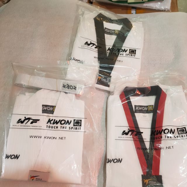 KWON Taekwondo Dobok Uniform black Poom White 道服 跆拳道 | Shopee Philippines