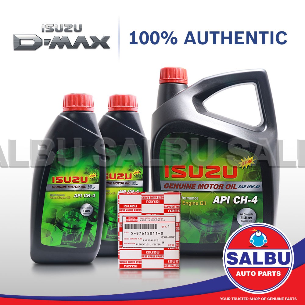 ISUZU OIL CHANGE BUNDLE FOR DMAX 2003-2006 6L XTRM SAE 15W-40 & OIL ...