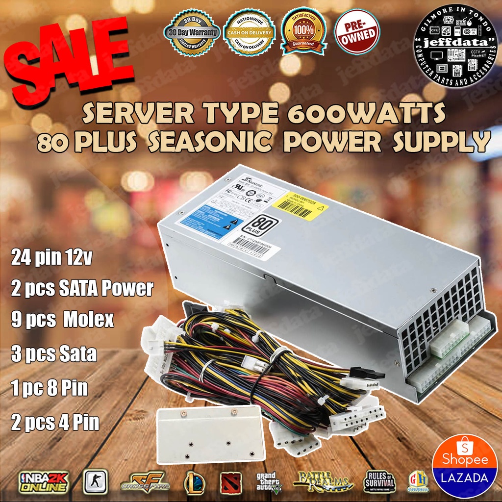 PSU Powersupply Server type 600watts 80plus seasonic powersupply ...