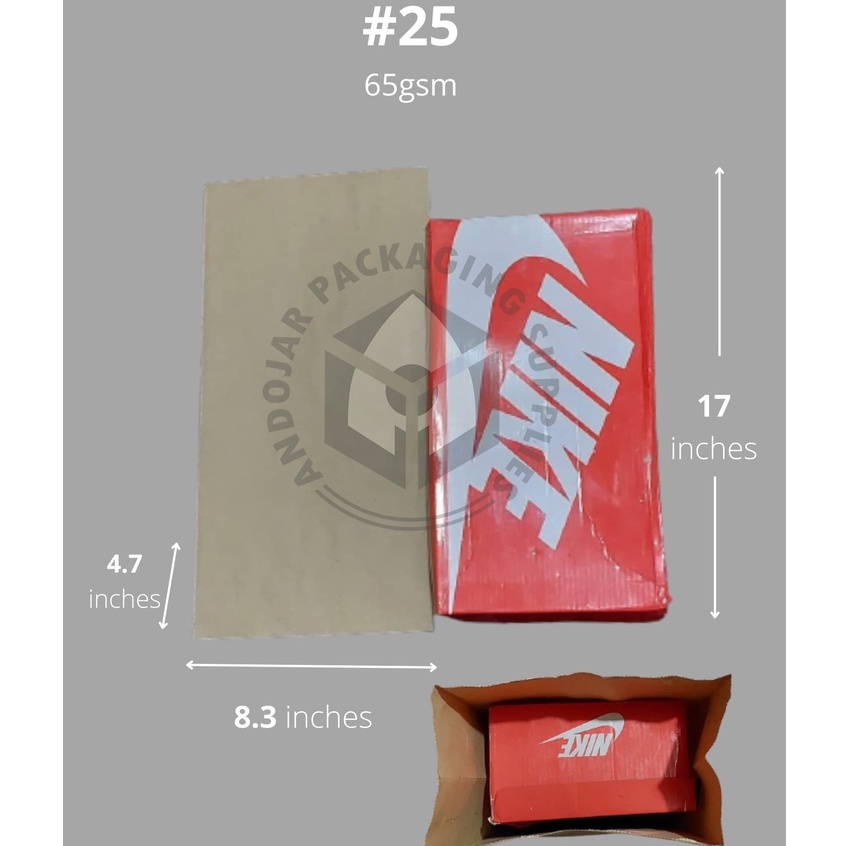Big Sizes Brown Kraft Bag Supot 50PCS for Food, Clothes, Gift Packaging ...