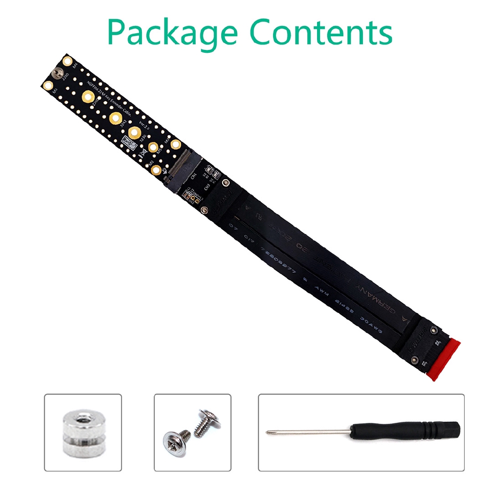 XT-XINTE M.2 NVMe SSD Extension Cable Solid Drive Riser Card M2 to PCI ...