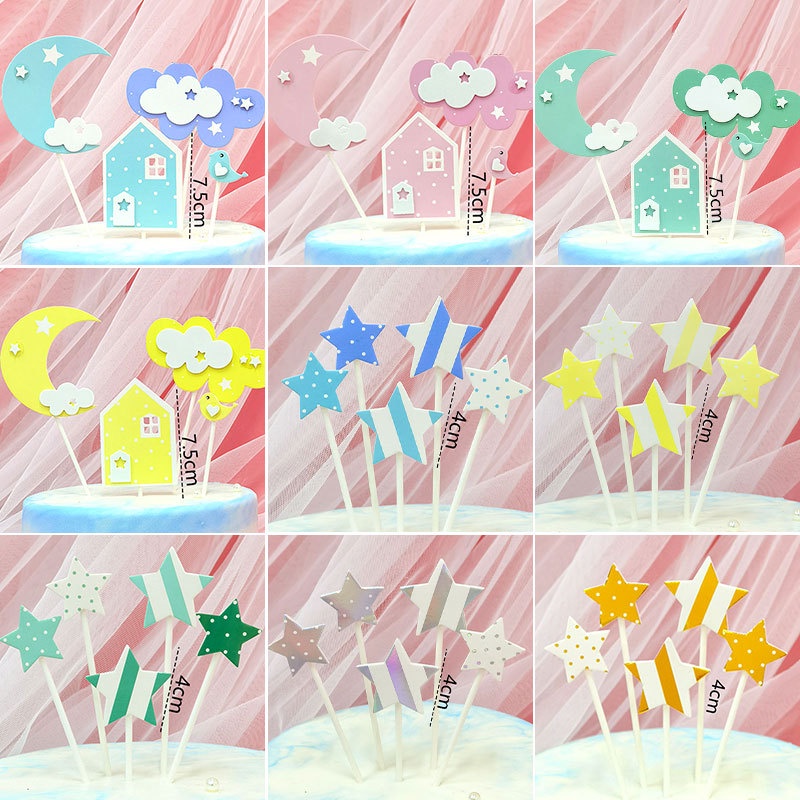 Cloud cake small house cake topper children's favorite bronzing high ...