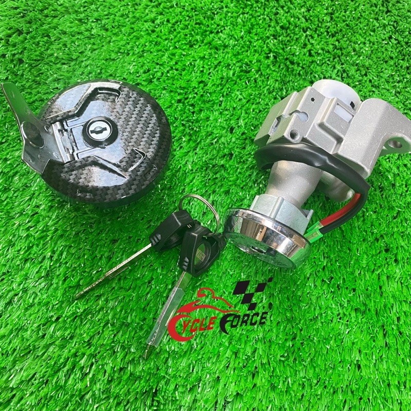 for yamaha nmax 155 v1 ignition switch and fuel gas tank cap key set carbon silver available ...