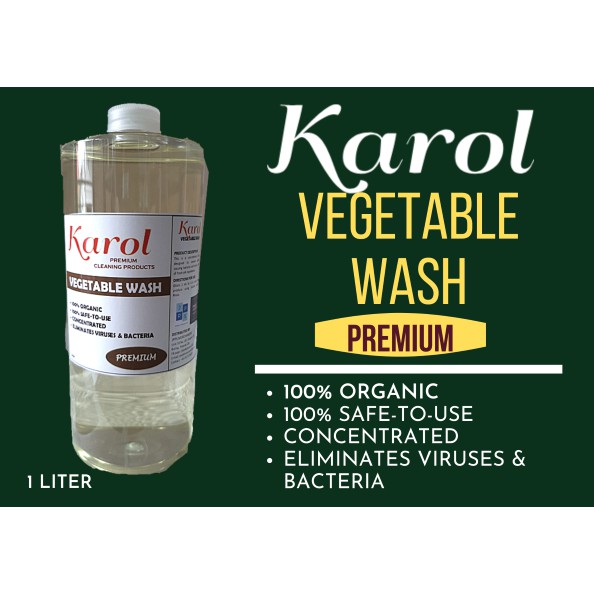KAROL Vegetable Wash 1 Liter (100% Organic, Food-safe, Fruit ...