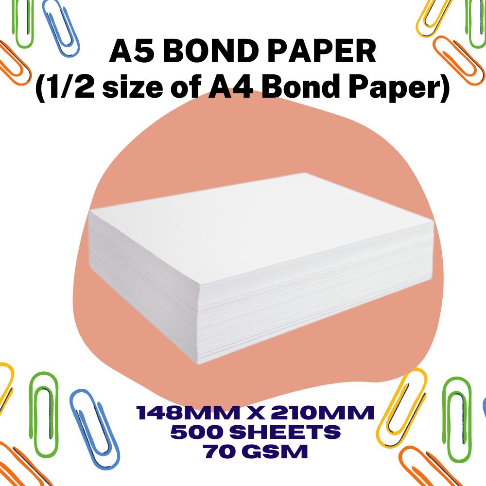 A5 Cut Size BOND PAPER 500 Sheets | Shopee Philippines