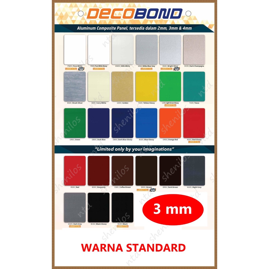 Decobond Aluminum COMPOSITE PANEL ACP Thickness 2mm 3mm 4mm | Shopee Philippines