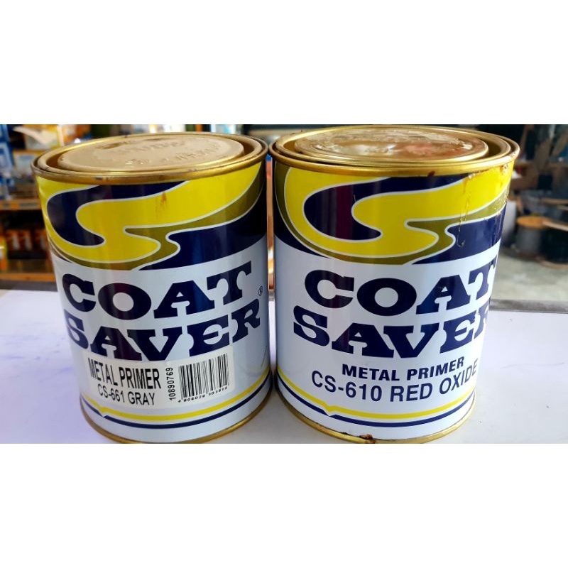 Coat saver Metal Primer LITER for metal Gray/Red Oxide | Shopee Philippines