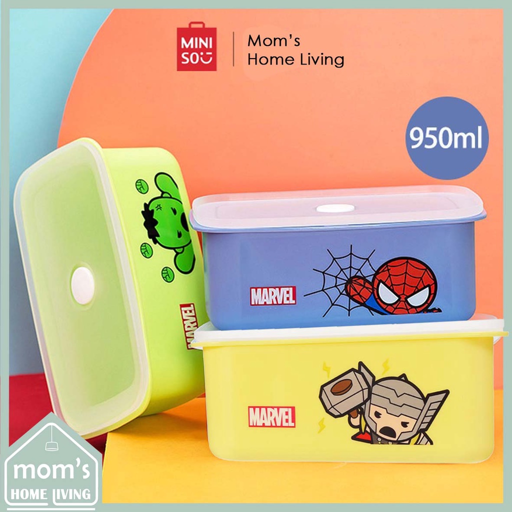 Miniso x Marvel Large Food Box 950ml Cute Lunch Box Cute Food Container ...