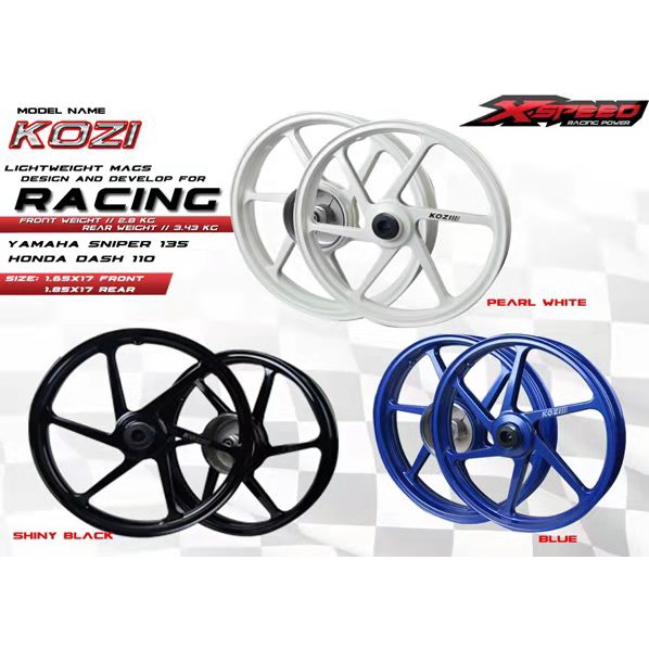 XSPEED Mags Raptor for Sniper 135 ( LC 135 ) Ultra Lightweight Mags 6 Spokes 1.65 x 17 1.85 x 17 ...