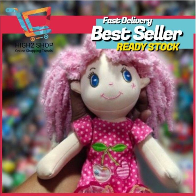 Anak Patung Mainan Kakak Pink / Medium Size Dolls Pink Sister / Soft ...