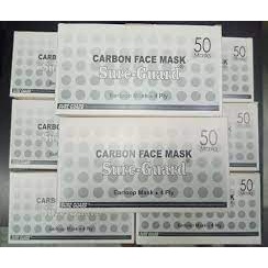 CARBON FACE MASK SURE GUARD 4 PLY | Shopee Philippines