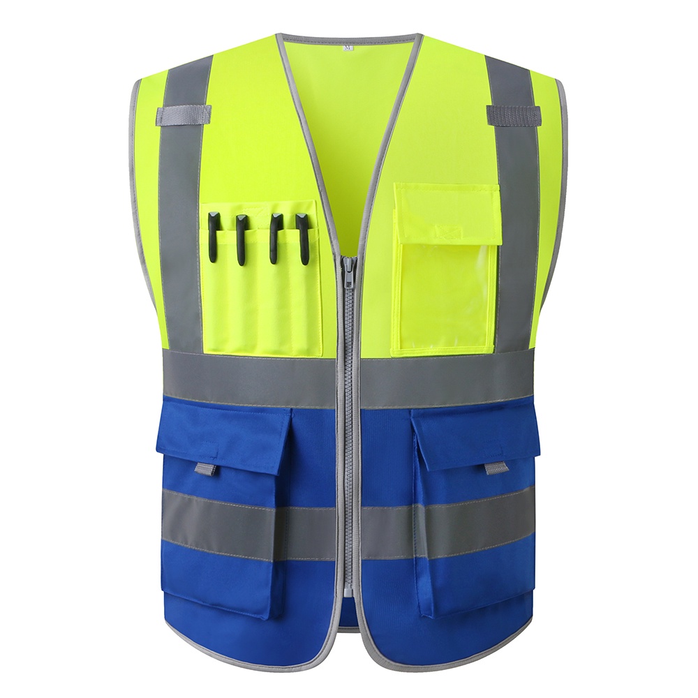High Visibility Reflective Vest Safety Work Vest Construction Building ...