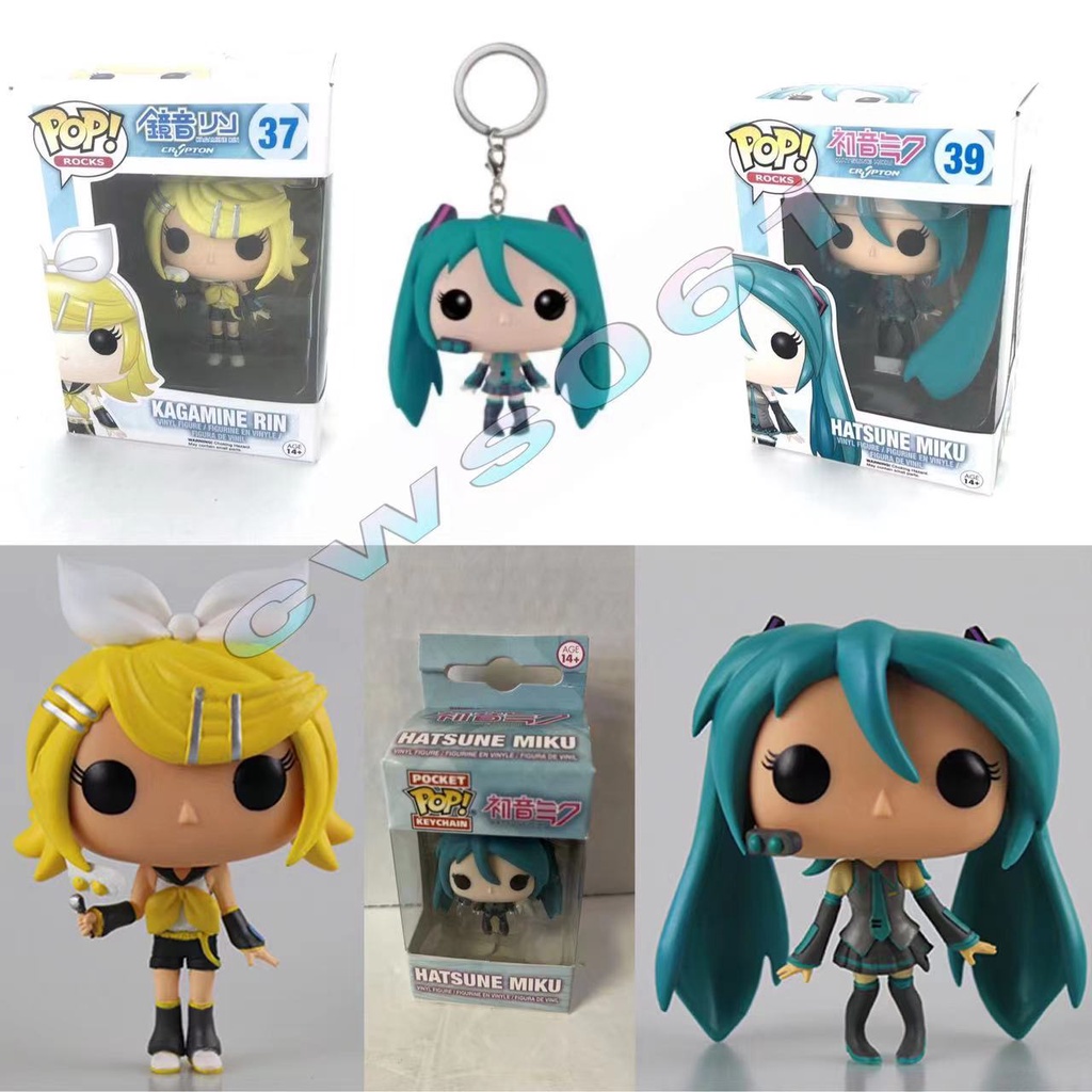 FUNKO POP Rocks Figurines Crypton Hatsune Miku #39 Kagamine Rin #37 ...