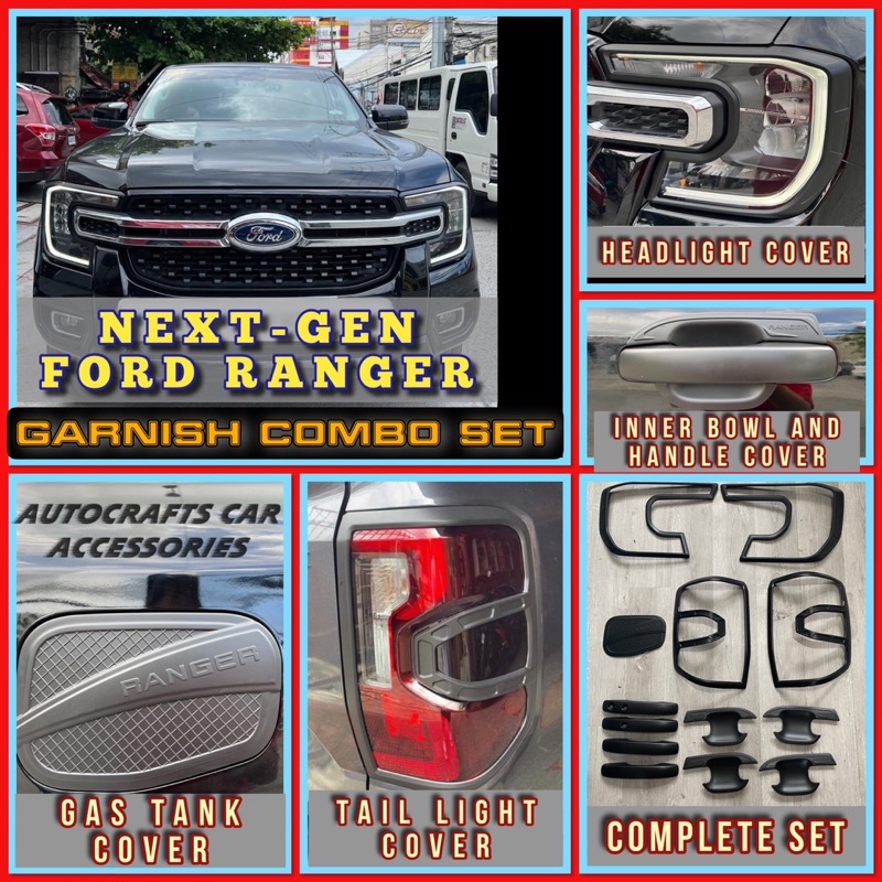 FORD RANGER 2023-2025 GARNISH COMBO SET WILDTRAK AND TURBO SPORT (NEXT ...