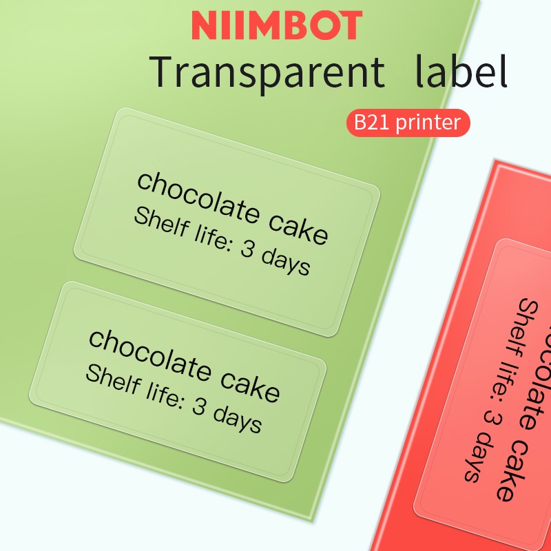 NIIMBOT B21/B203 Label Sticker Paper Transparent Series name sticker business label | Shopee ...