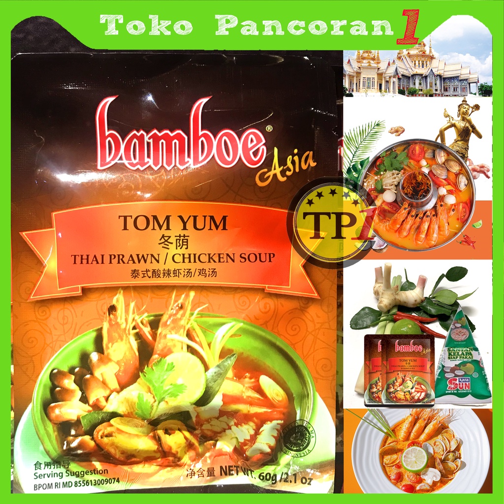 Bamboe Seasoning Tom Yum Tomyam Halal 60gr/Bamboe Spices Tomyam Tom Yam ...