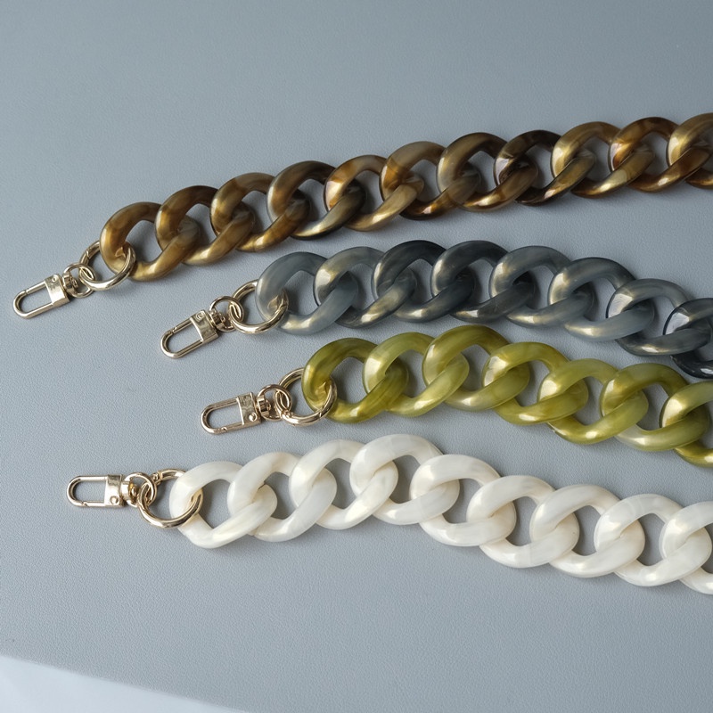 40-120CM Women's Bag Chain Packaging Chain Vintage Gold Pink Sequins ...