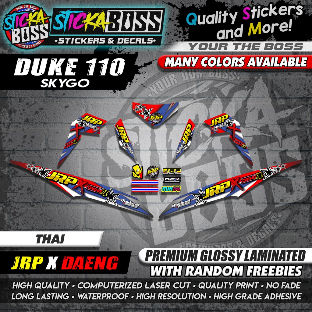 SKYGO DUKE 110 DECALS ( JRP x DAENG )【WITH FREEBIES】 | Shopee Philippines