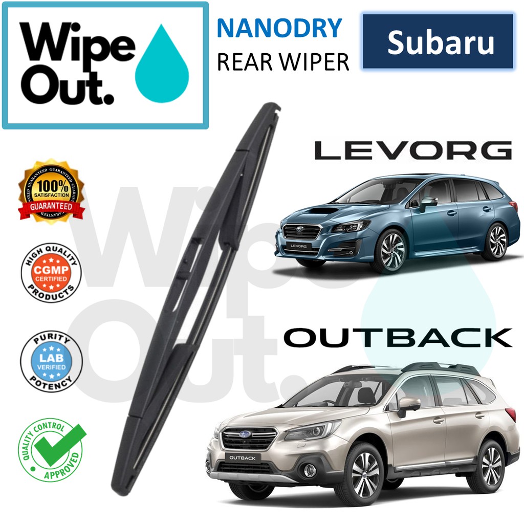 Subaru LEVORG , OUTBACK WipeOut NANODRY Rear Wiper Blade / Wiper ...