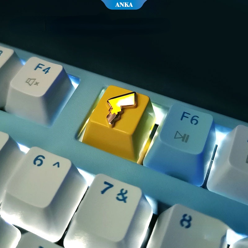 Cute Pokémon Pikachu metal backlit lightning mechanical keyboard ...