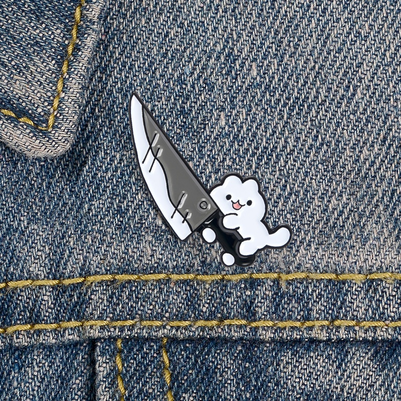 Funny Dagger Kitten Brooch Gifts for Friends Clothing Accessories ...