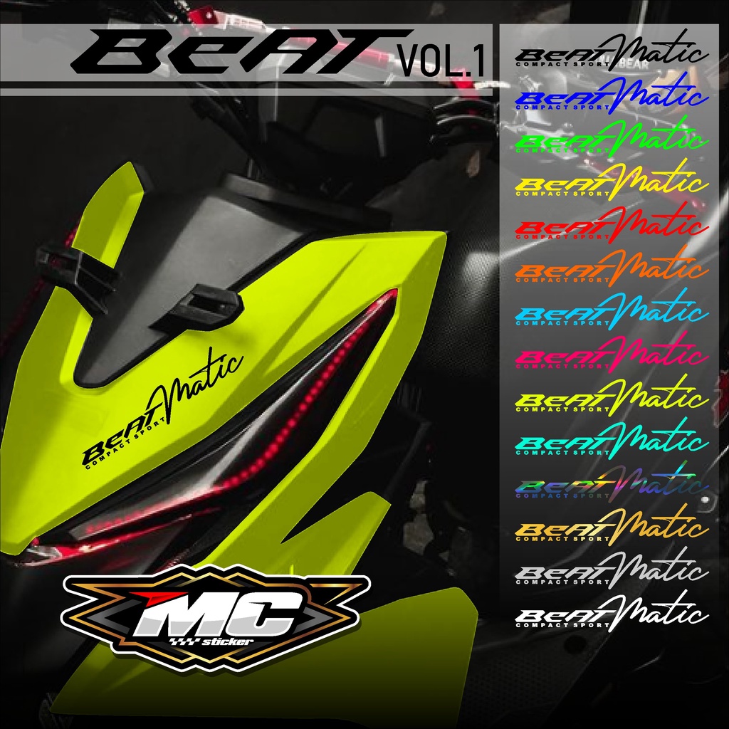Cutting Sticker BEAT - Sticker Lis Variation Honda BEAT Compact Sport ...