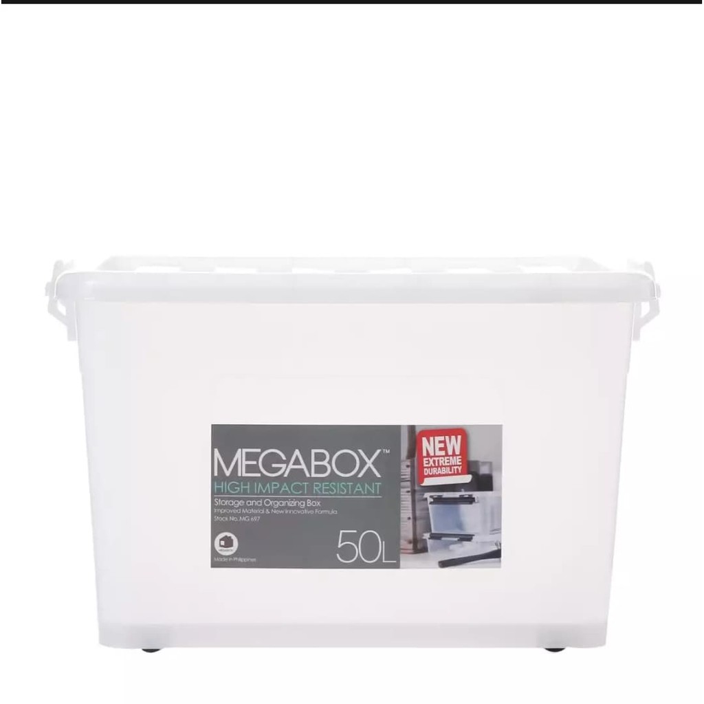MG-697 MegaBox High-Impact Storage box 50L | Shopee Philippines
