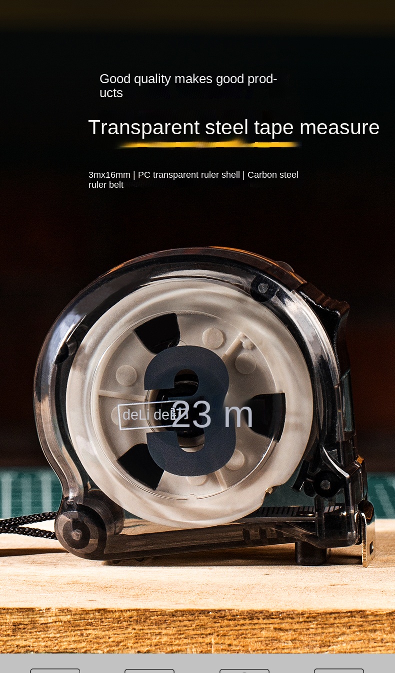 DELI High Precision Steel Measurement Tape System Auto Lock Tape ...