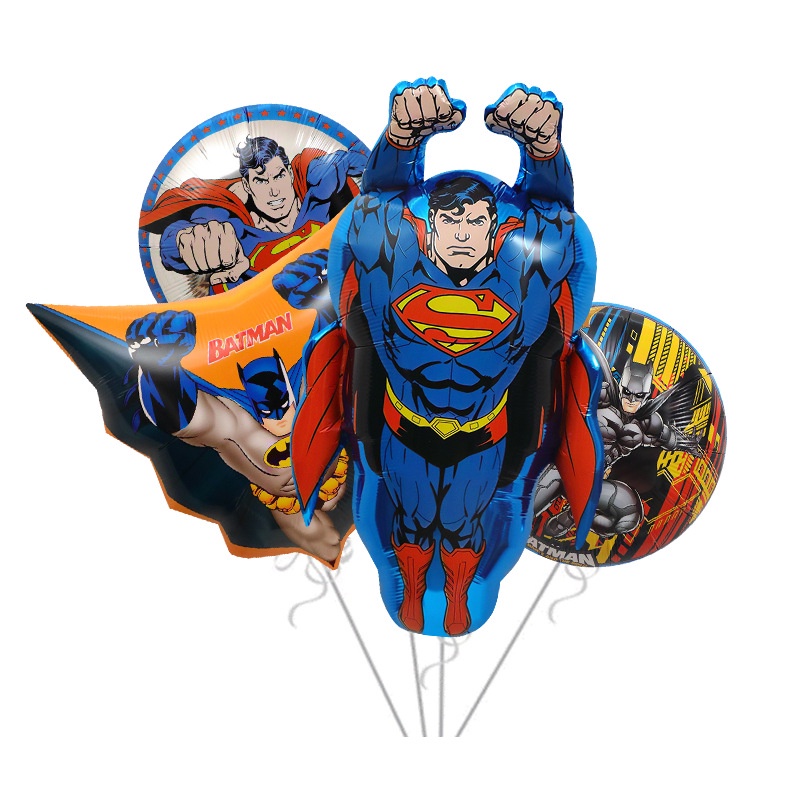 3D Large Batman Superman Action Shape Balloon SuperHero Foil Balloon ...