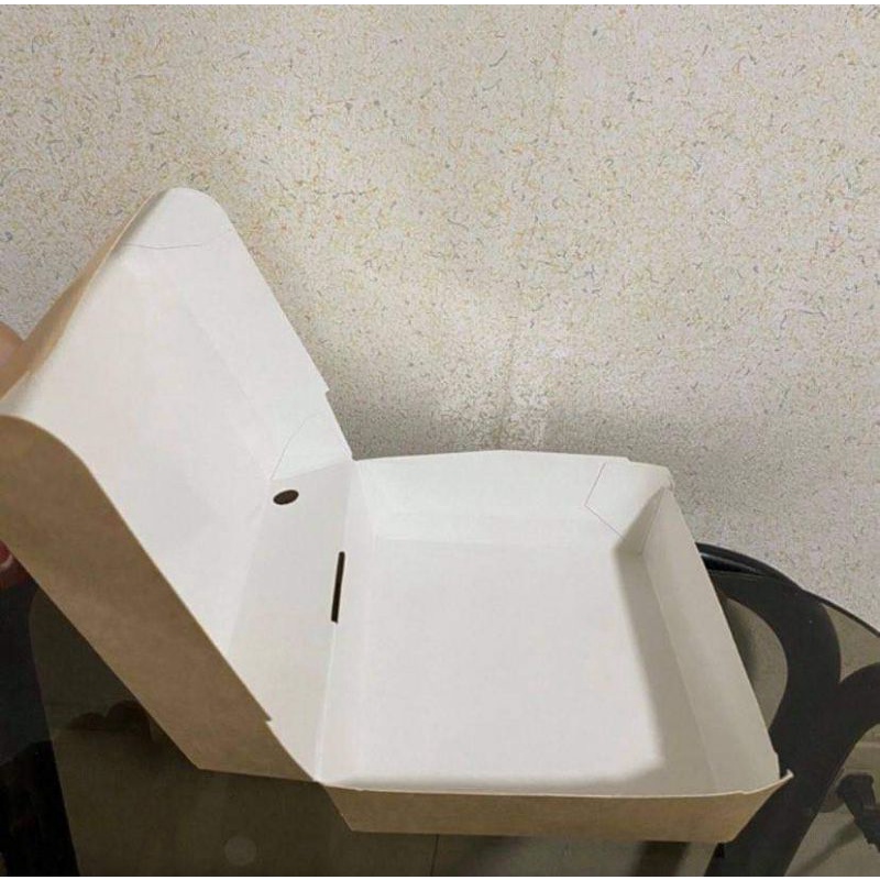 100pcs Laminated Paper Chicken Clamshell Meal Box BIG 5 x 6 x 2.8 Food ...