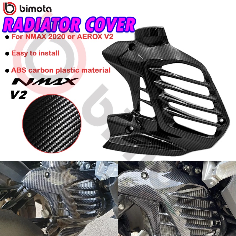NMAX V2 Radiator Panel Cover Fan Cover Radiator Carbon Fiber Pattern ...