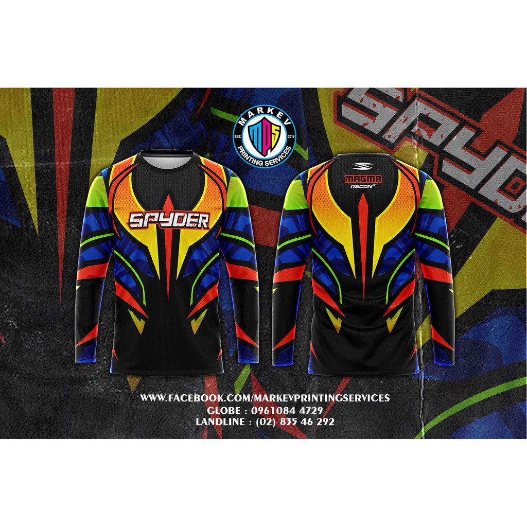 Magma spyder riders jersey recon Full Sublimation 3d Printing Long ...