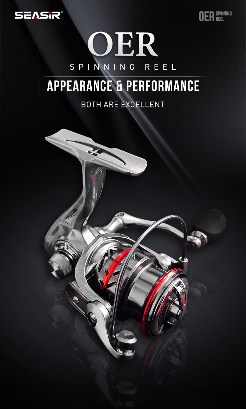 SEASIR OER Ultra Light Long throw Aluminum Shallow Spool Spinning ...