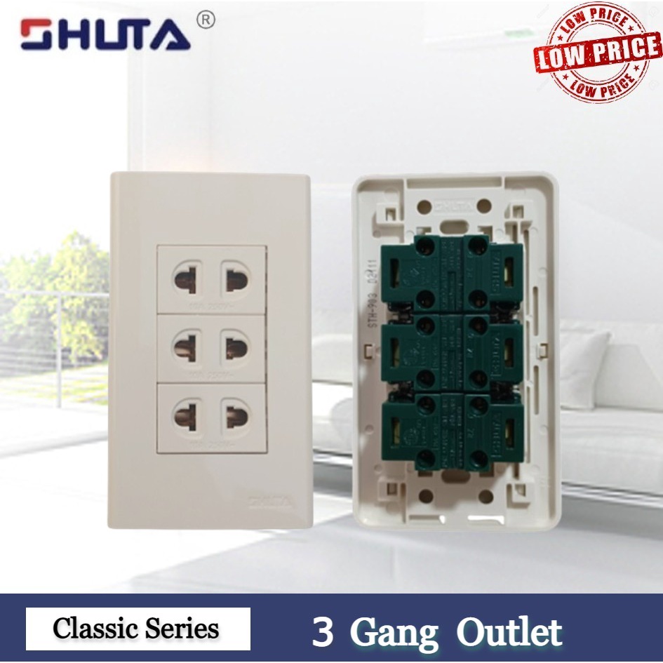 SHUTA OUTLET / SWITCH SET (1 GANG / 2GANG / 3 GANG) CLASSIC SERIES ...