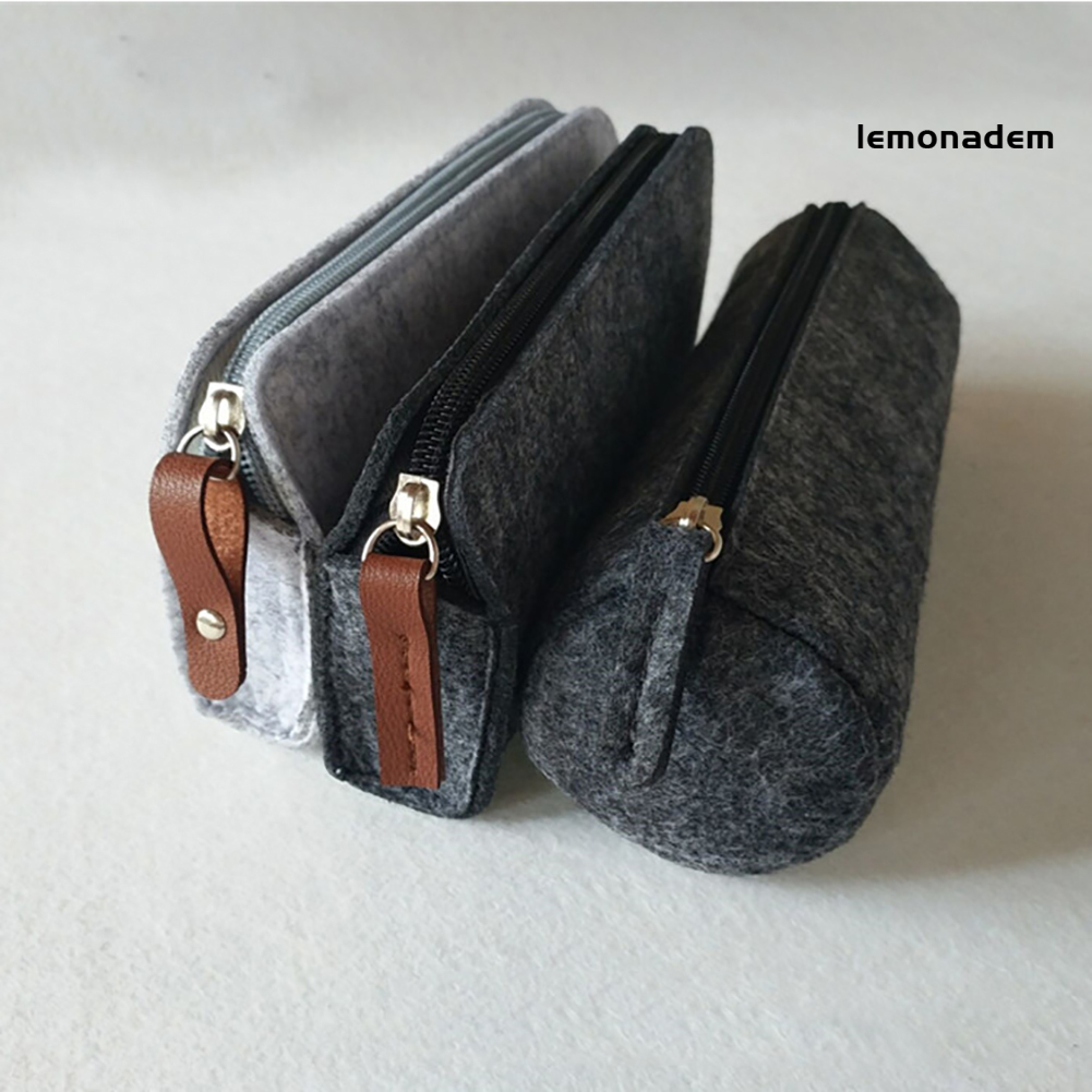 Lem Simple Felt Zipper Cosmetic Pouch Pencil Bag Pen Case School ...