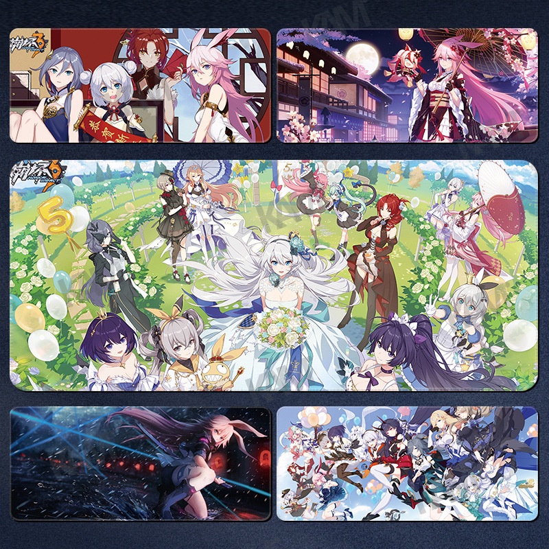 Kam Honkai Impact 3 Mouse Pad Elysia Kiana Kaslana Bronya Zaychik ...