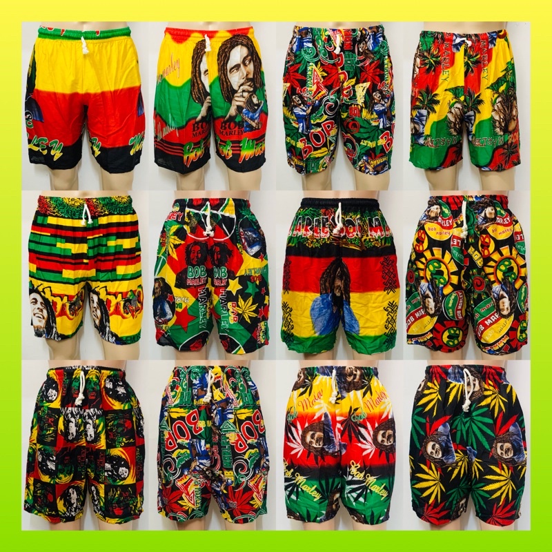 BOBMARLEY/RASTA/REGGAE SHORTS FITS TO SMALL TO XL | Shopee Philippines