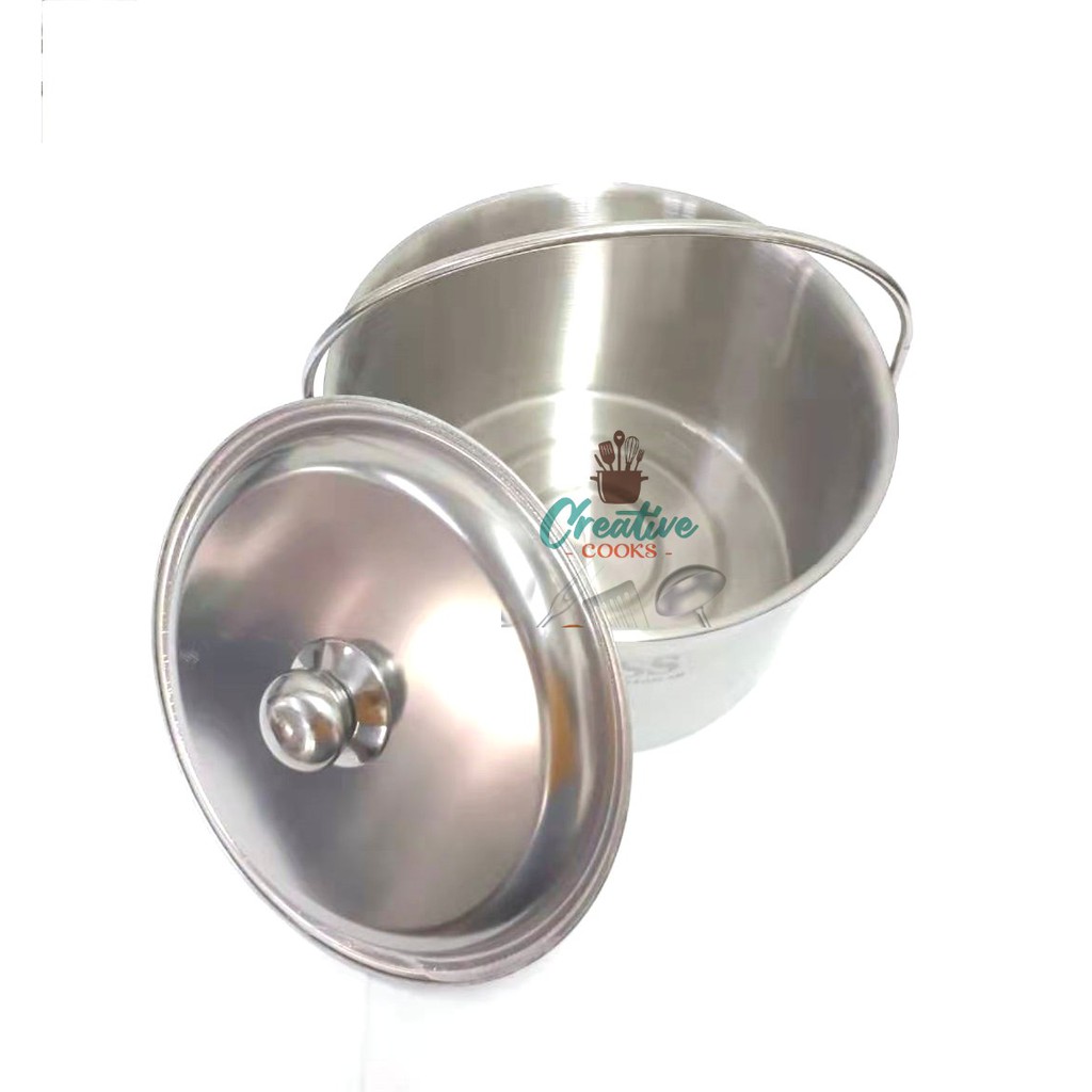 STAINLESS STEEL SOUP POT WITH SWING HANDLE 30CM Kaserola ( 5857 ...