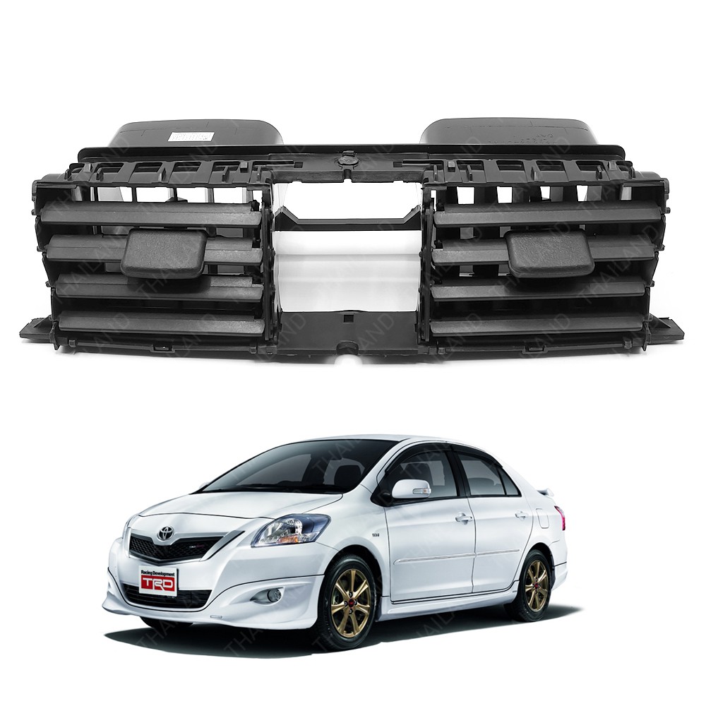 Air Vent Cover Outlet Centerpiece 1 Piece Matte Black For Toyota Vios ...