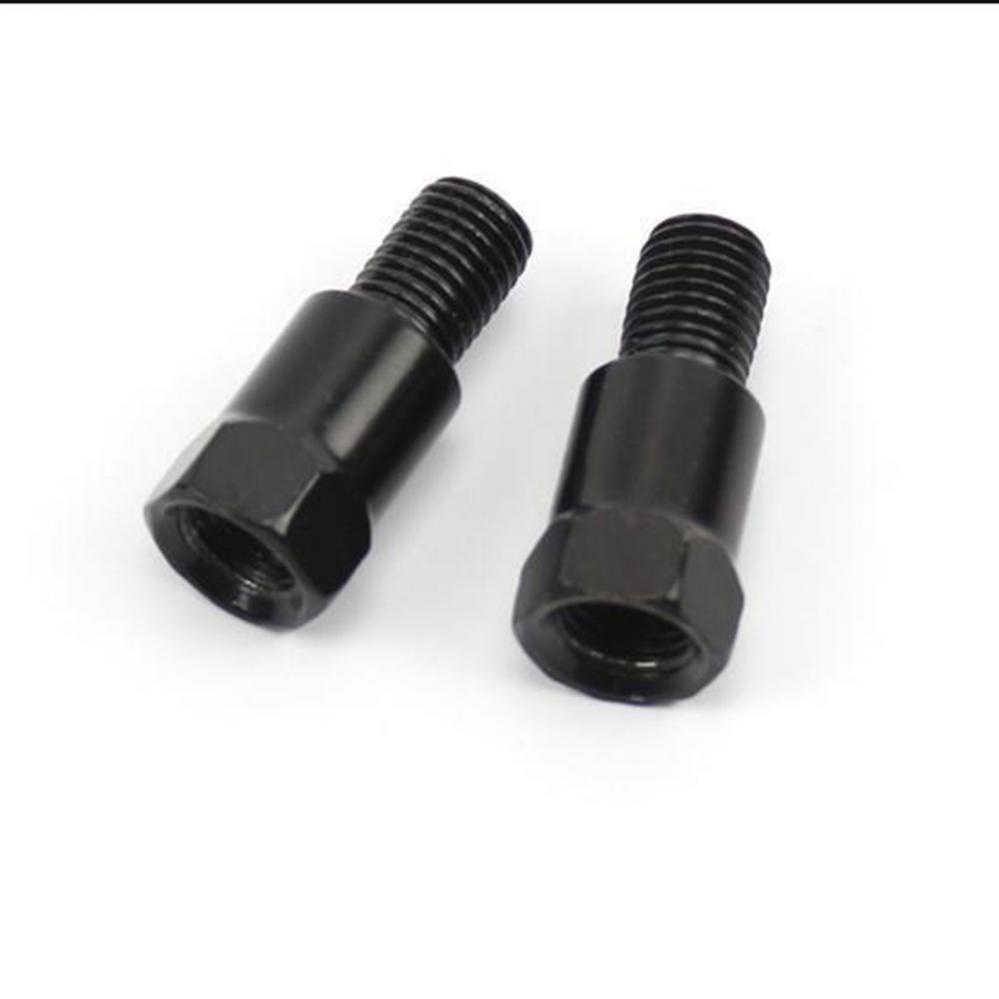 1pc 10mm Clockwise Black Steel Metal Motorbike Mirror Screw Adapter ...