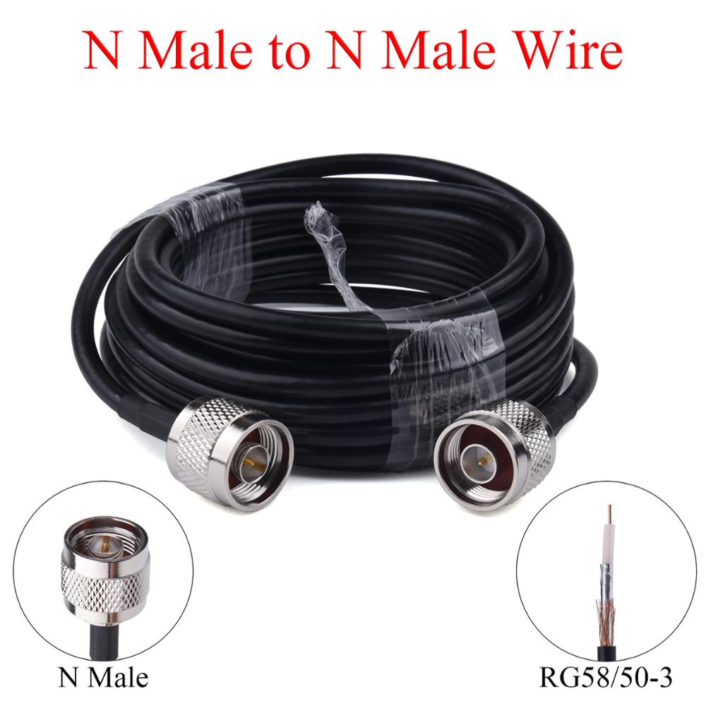 1-20M RG58/50-3 RF Coaxial Cable N Male to N Male Wire Radio Extension For 4G LTE Cellular ...