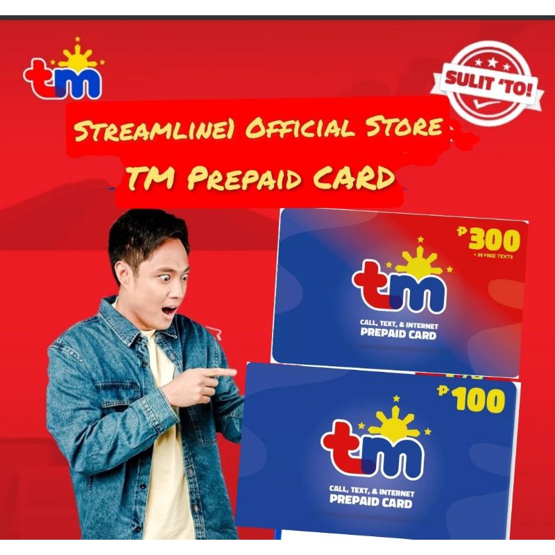 TM Prepaid Call and text CARD sealed TM50 TM100 TM300 | Shopee Philippines