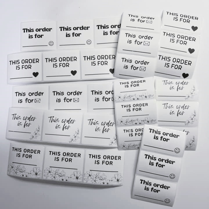 THIS ORDER IS FOR (Write Name) Customized Thermal Packaging Sticker ...