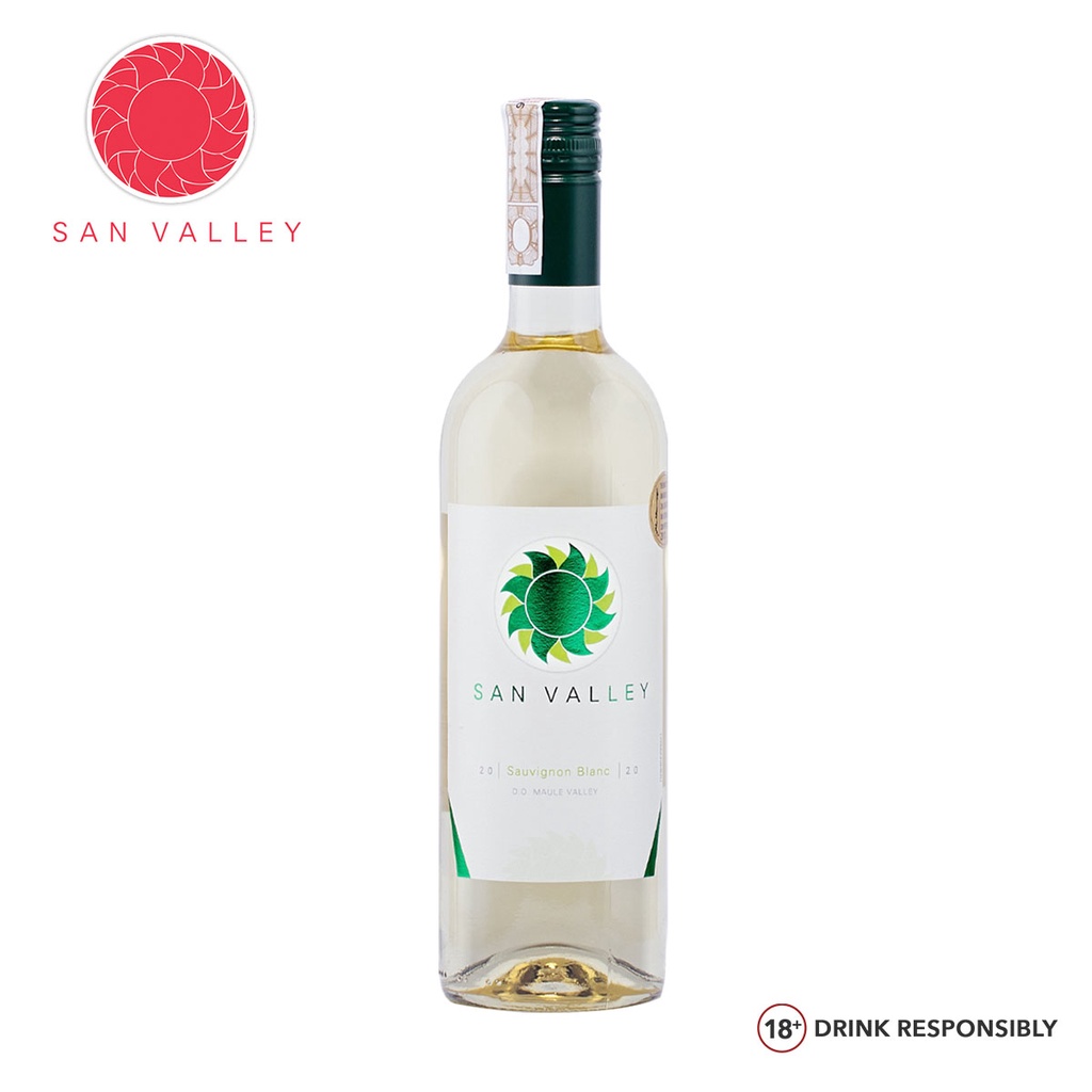 San Valley Sauvignon Blanc White Wine Maule Valley Chile 750ml | Shopee ...