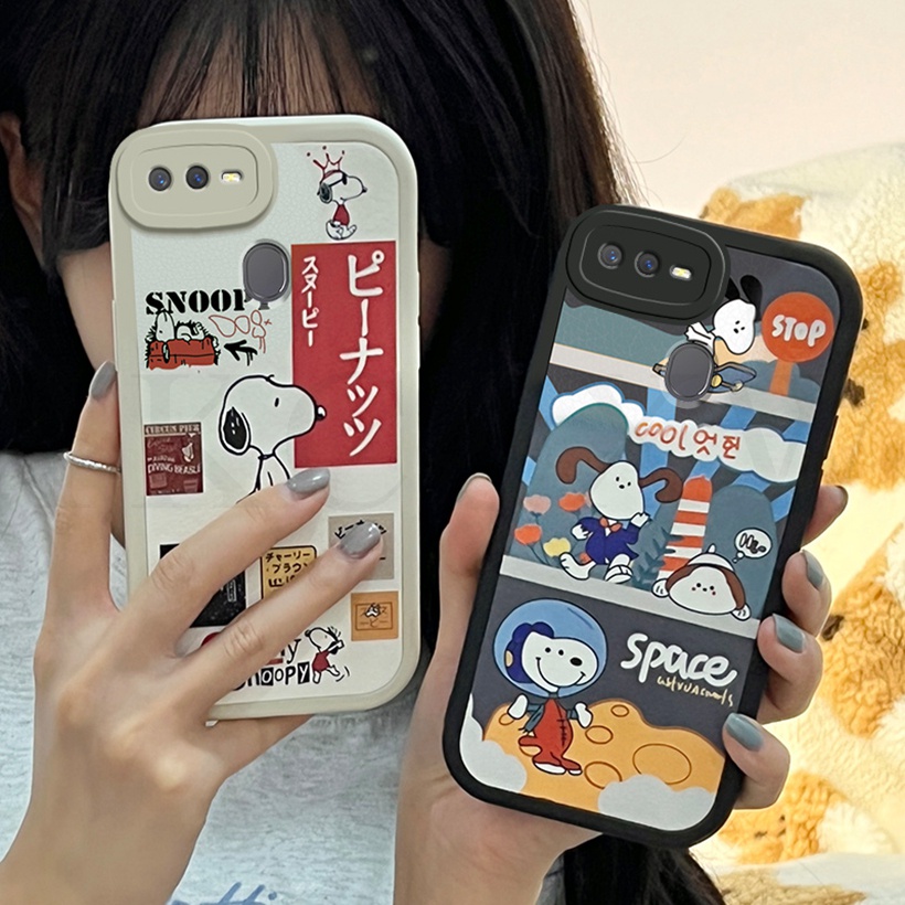 For OPPO A12 A12e A7 AX7 A7X A5S AX5S AX5 A3S Snoopy Design Square Edge ...